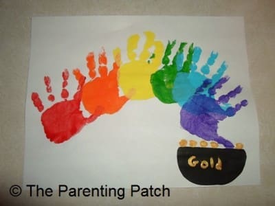 Handprint Rainbow St. Patrick's Day Craft