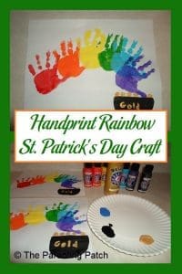 Handprint Rainbow St. Patrick's Day Craft