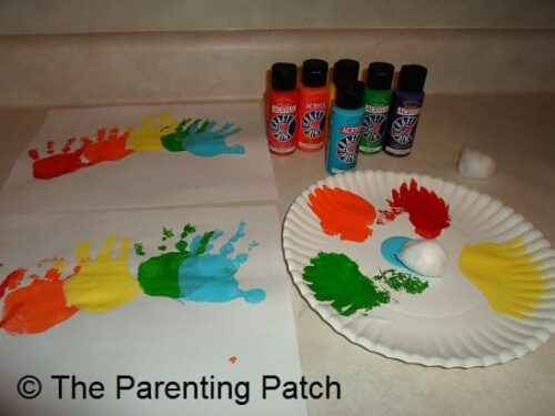 Handprint Rainbow St. Patrick's Day Craft