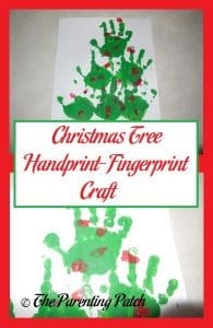 Christmas Tree Handprint-Fingerprint Craft