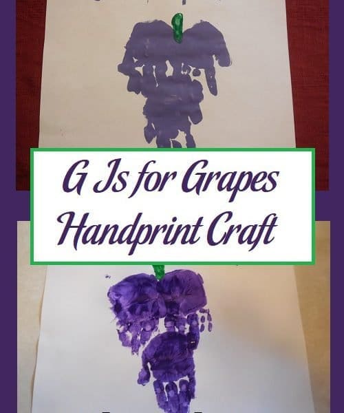 G Is for Grapes Handprint Craft | Parenting Patch