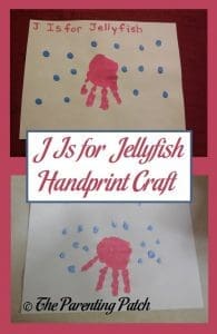 J Is for Jellyfish Handprint Craft