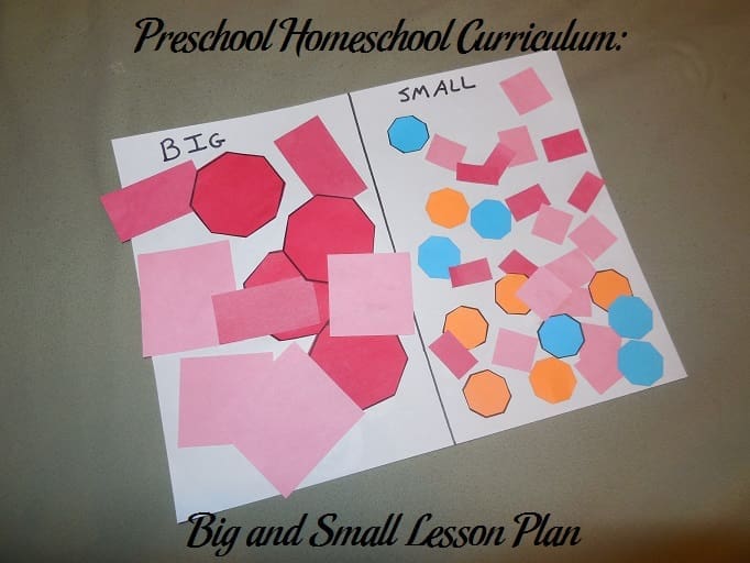Preschool Homeschool Curriculum Big And Small Lesson Plan Parenting Preschool Homeschool Curriculum Big And Small Lesson Plan Parenting