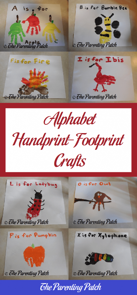 Alphabet Handprint-Footprint Crafts