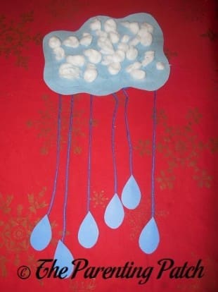 Construction Paper Raincloud Craft