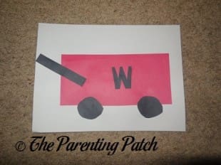 W Is for Wagon Construction Paper Shape Craft