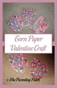 Torn Paper Valentine Craft