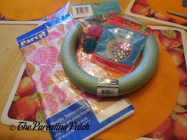 Tablecloth Ribbon Summer Wreath Craft