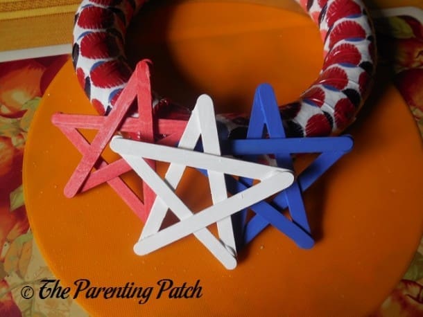 Patriotic Craft Stick Star Wreath Craft