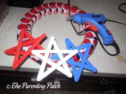 Patriotic Craft Stick Star Wreath Craft