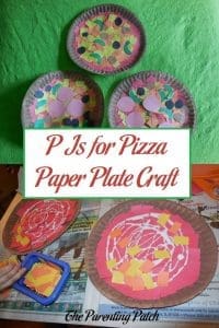 P Is for Pizza Paper Plate Craft