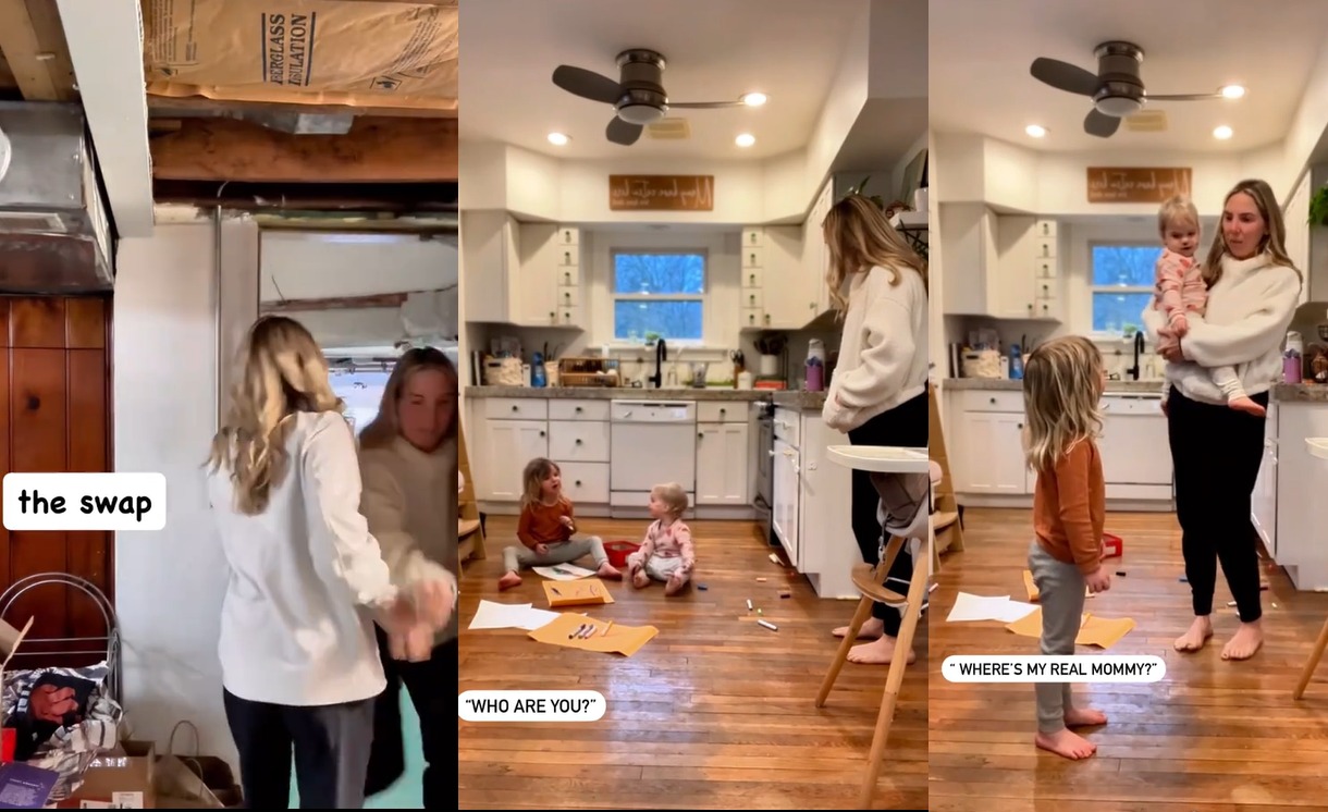 Twin Moms Swapped Places And Their TikTok Video Shows How Quickly Their ...